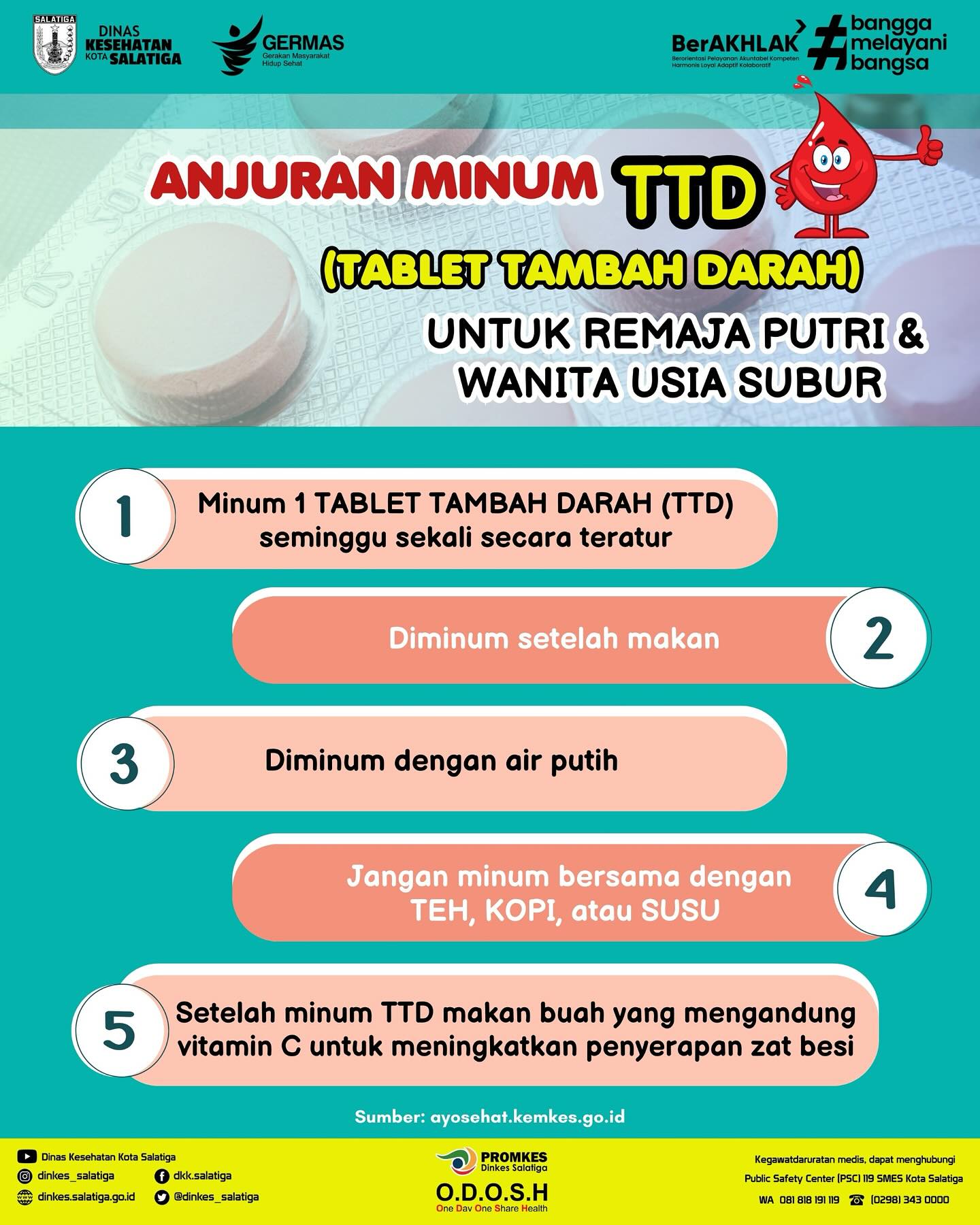 Tablet Tambah Darah (TTD) – Dinas Kesehatan Kota Salatiga